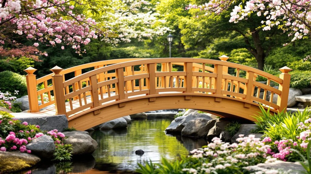 Fabriquer un pont japonais : conseils bois et idées déco au jardin